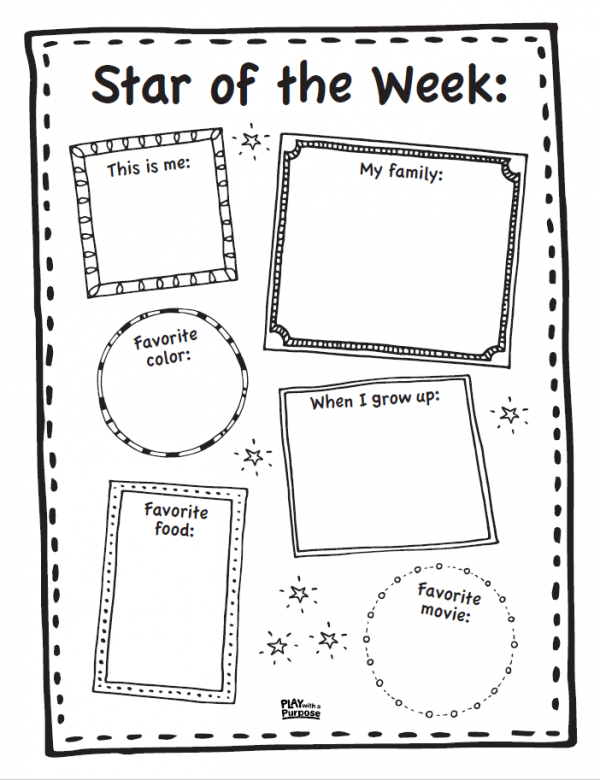 Star of the Week | Printable Coloring Page - Play with a Purpose Blog