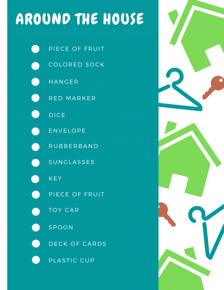 Around The House - Scavenger Hunt - Play with a Purpose Blog