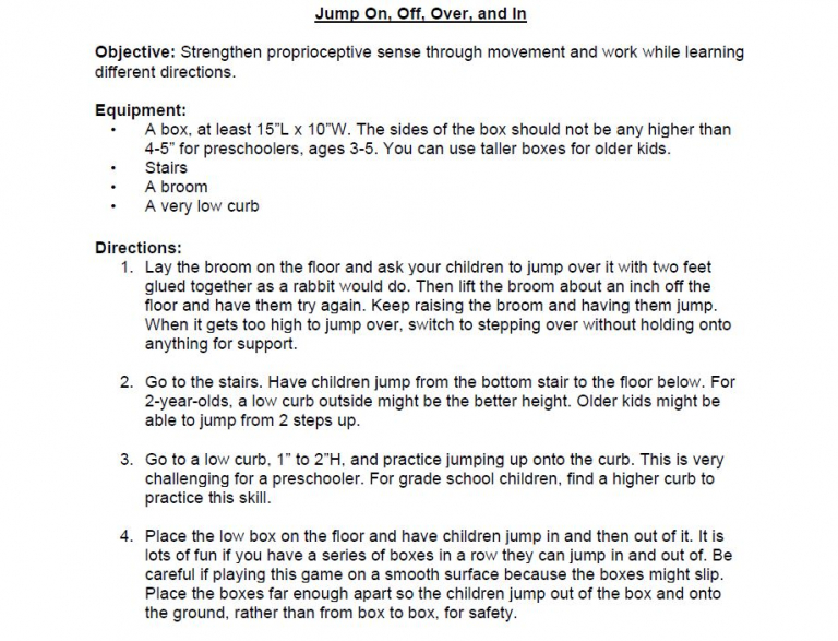 Jump On, Off, Over and In Activity Guide - Play with a Purpose Blog